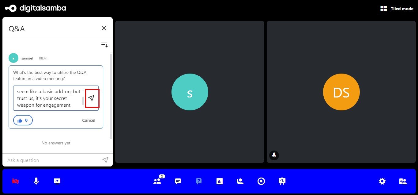 How to Use the Q&A Feature in Digital Samba